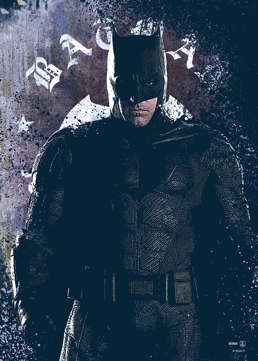 'Dark Knight' Poster, picture, metal print, paint by DC Comics | Displate