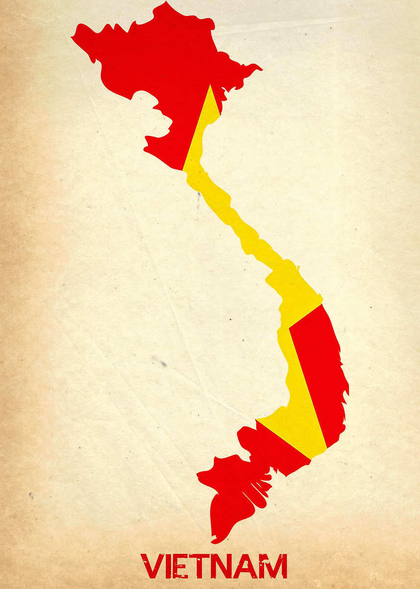 'Vietnam' Poster, picture, metal print, paint by Anxhela Sufa | Displate