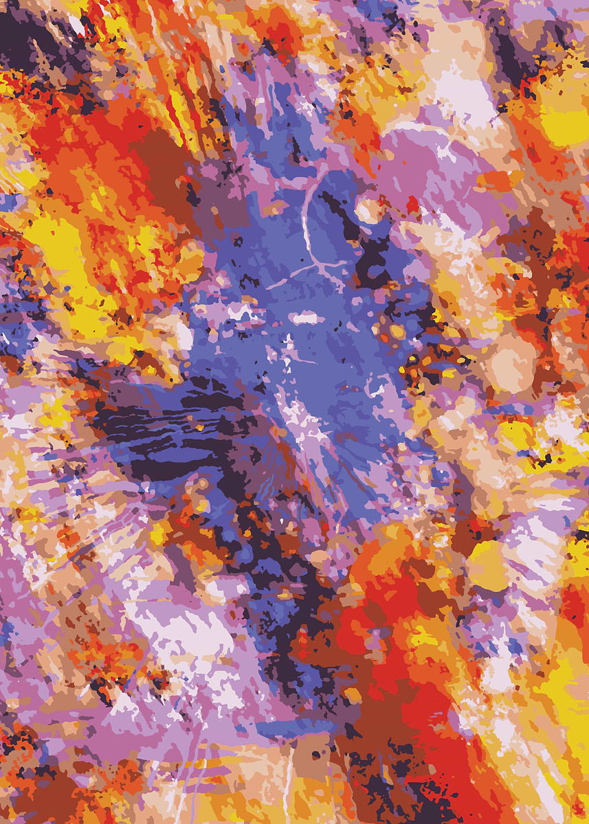 'Abstract Color Explosion' Poster, picture, metal print, paint by ...