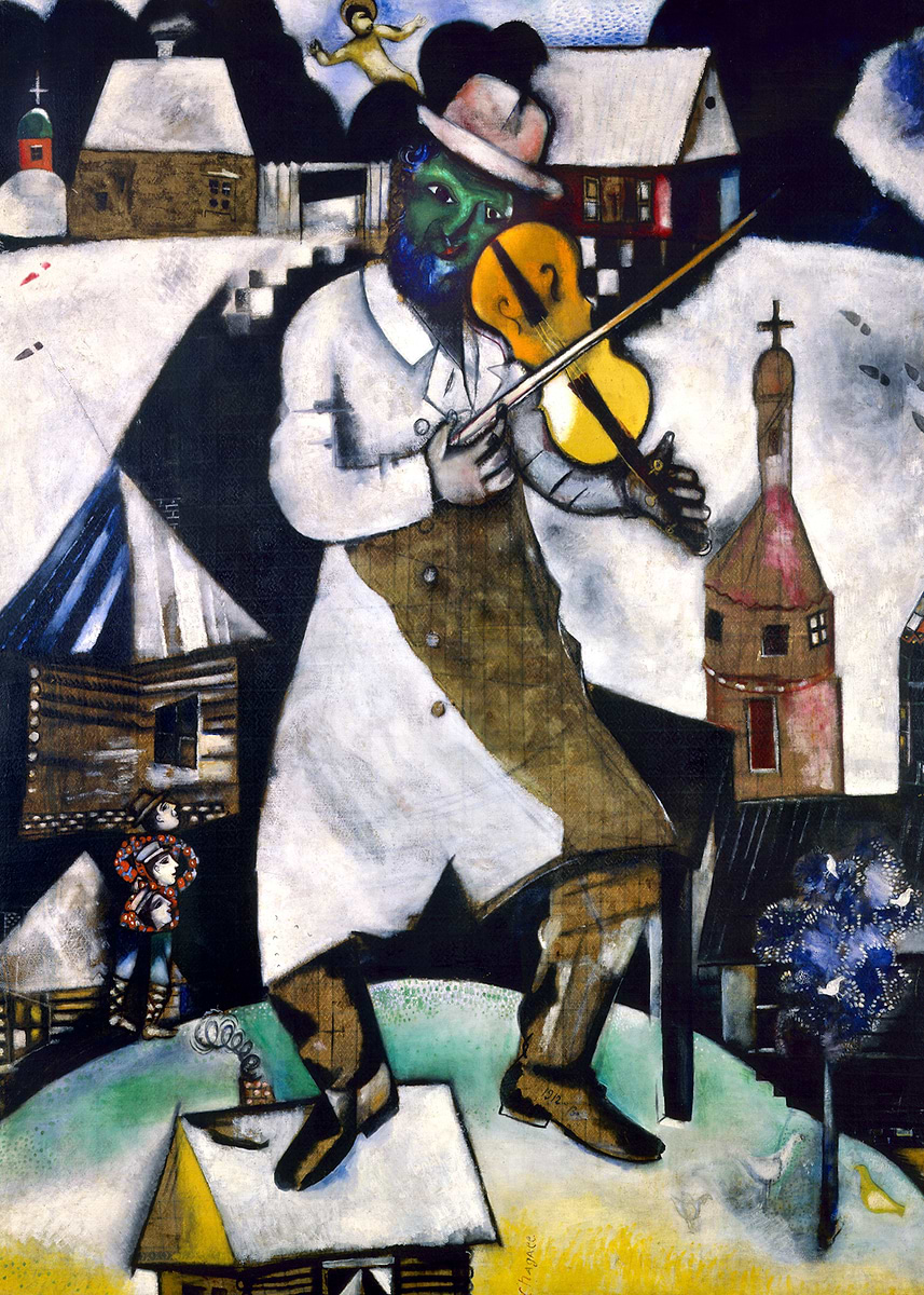'Marc Chagall The Fiddler' Poster, picture, metal print, paint by Jon ...