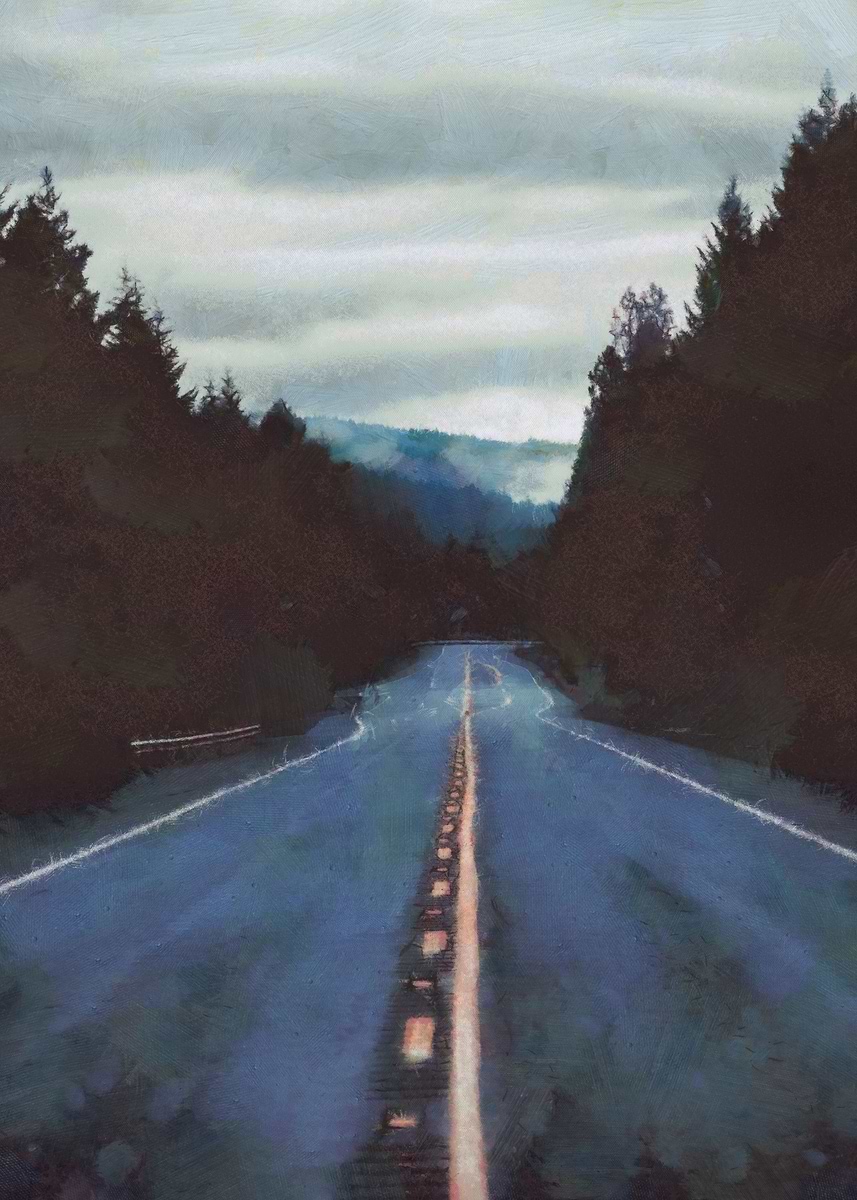 'Road in nature' Poster, picture, metal print, paint by Meta David ...