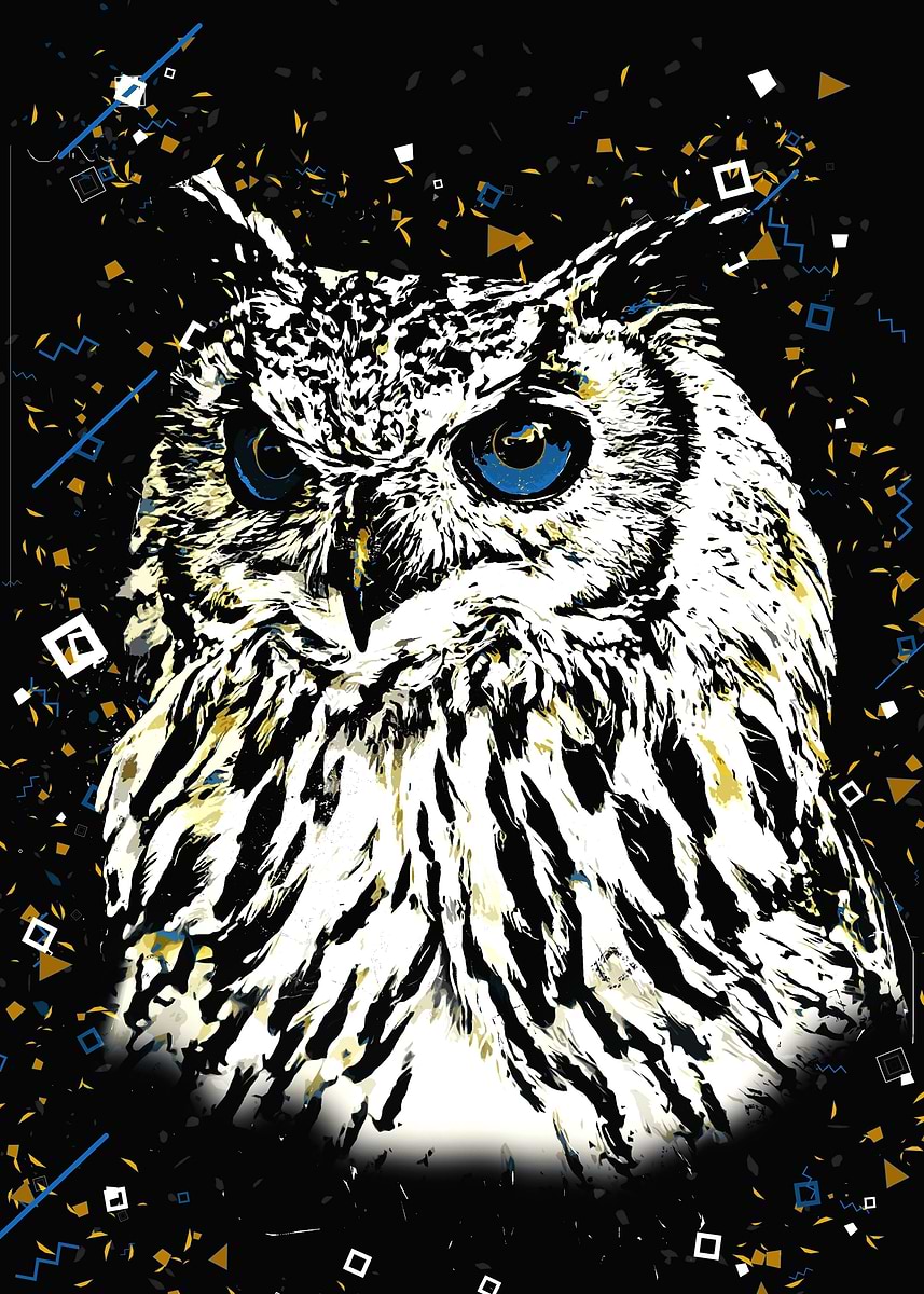 'The Owl Bird' Poster, picture, metal print, paint by Best Collection ...