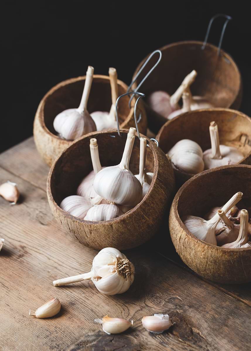 'Garlic bulbs ' Poster, picture, metal print, paint by TaTu Art | Displate