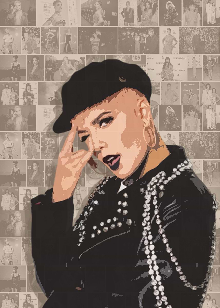 'Halsey' Poster, picture, metal print, paint by Booth Callahan | Displate