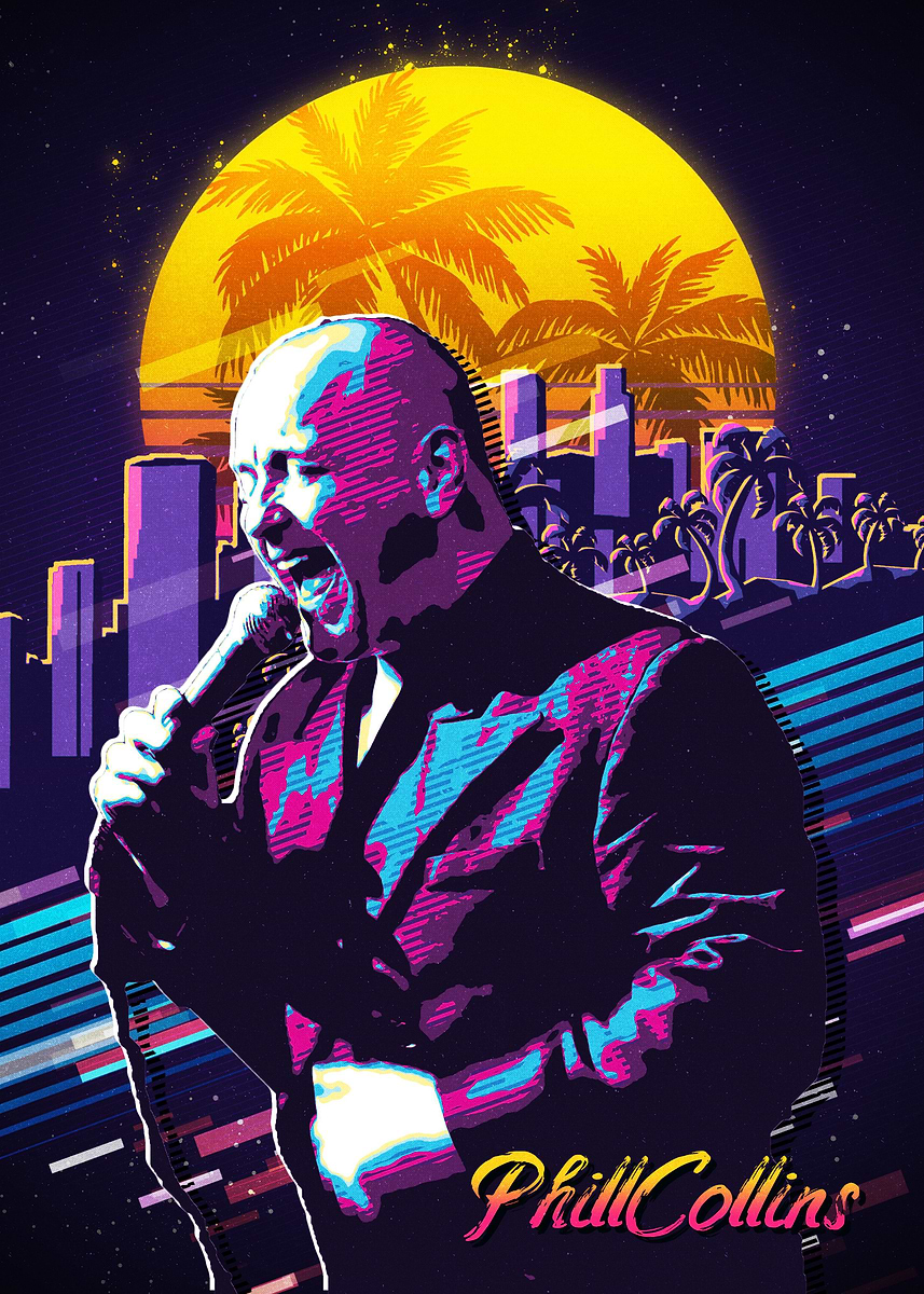 'phil collins' Poster, picture, metal print, paint by NiceAndBetter ...