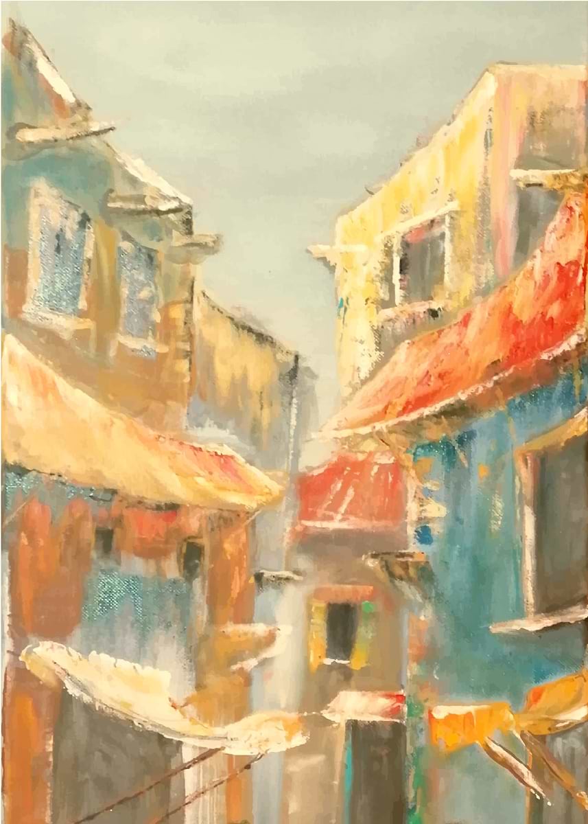 'Old Souk' Poster, picture, metal print, paint by Wael Daaboul | Displate