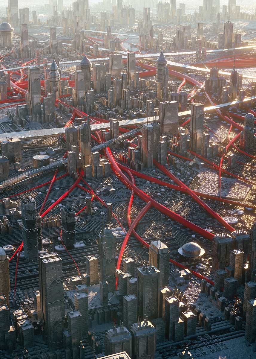 'Overrun' Poster, picture, metal print, paint by Inward | Displate