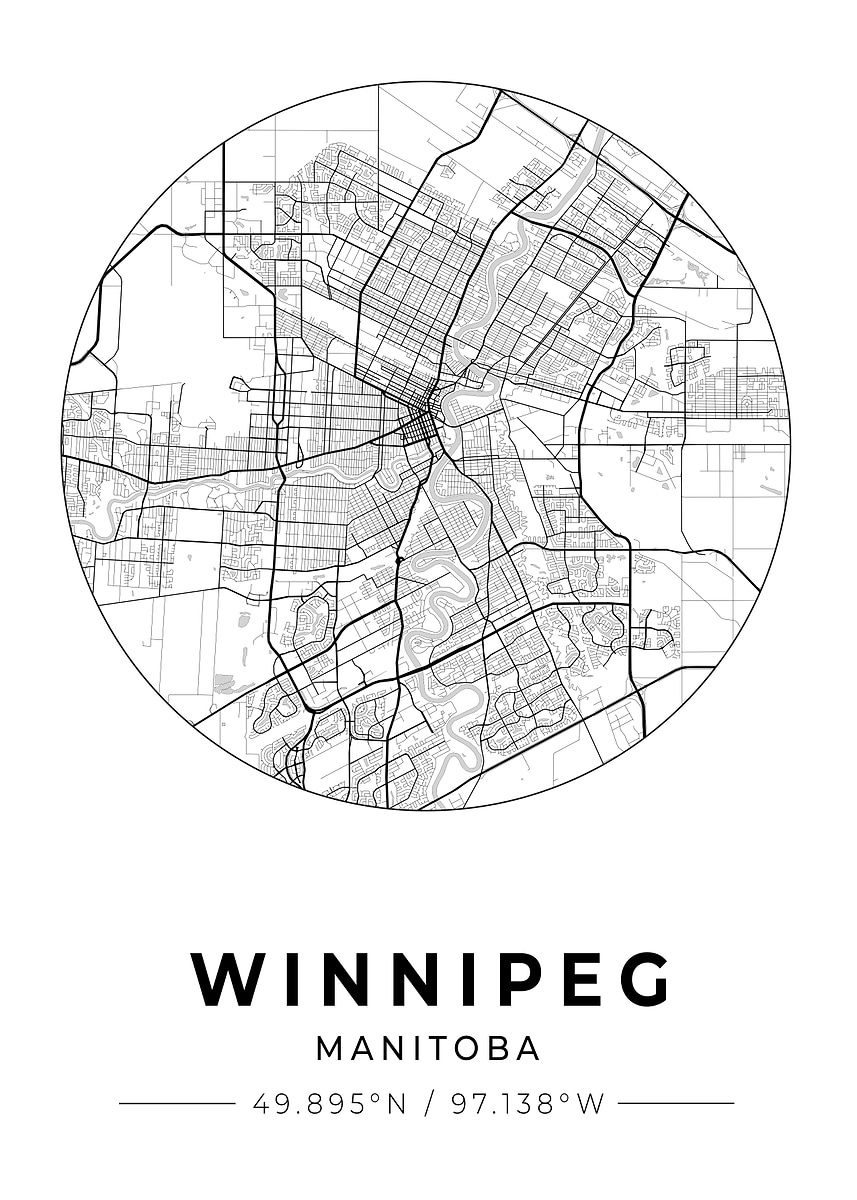 'Winnipeg Manitoba' Poster, picture, metal print, paint by Conceptual ...