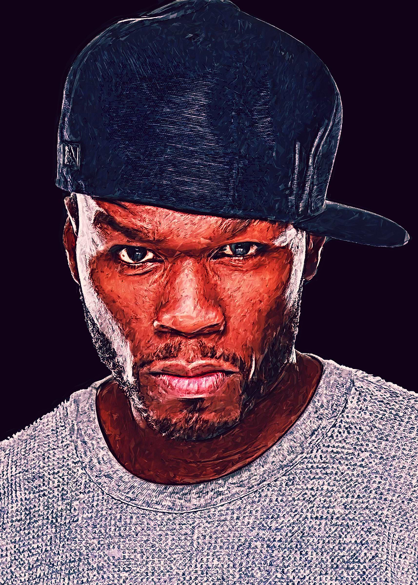 '50 Cent' Poster, picture, metal print, paint by SA KE | Displate