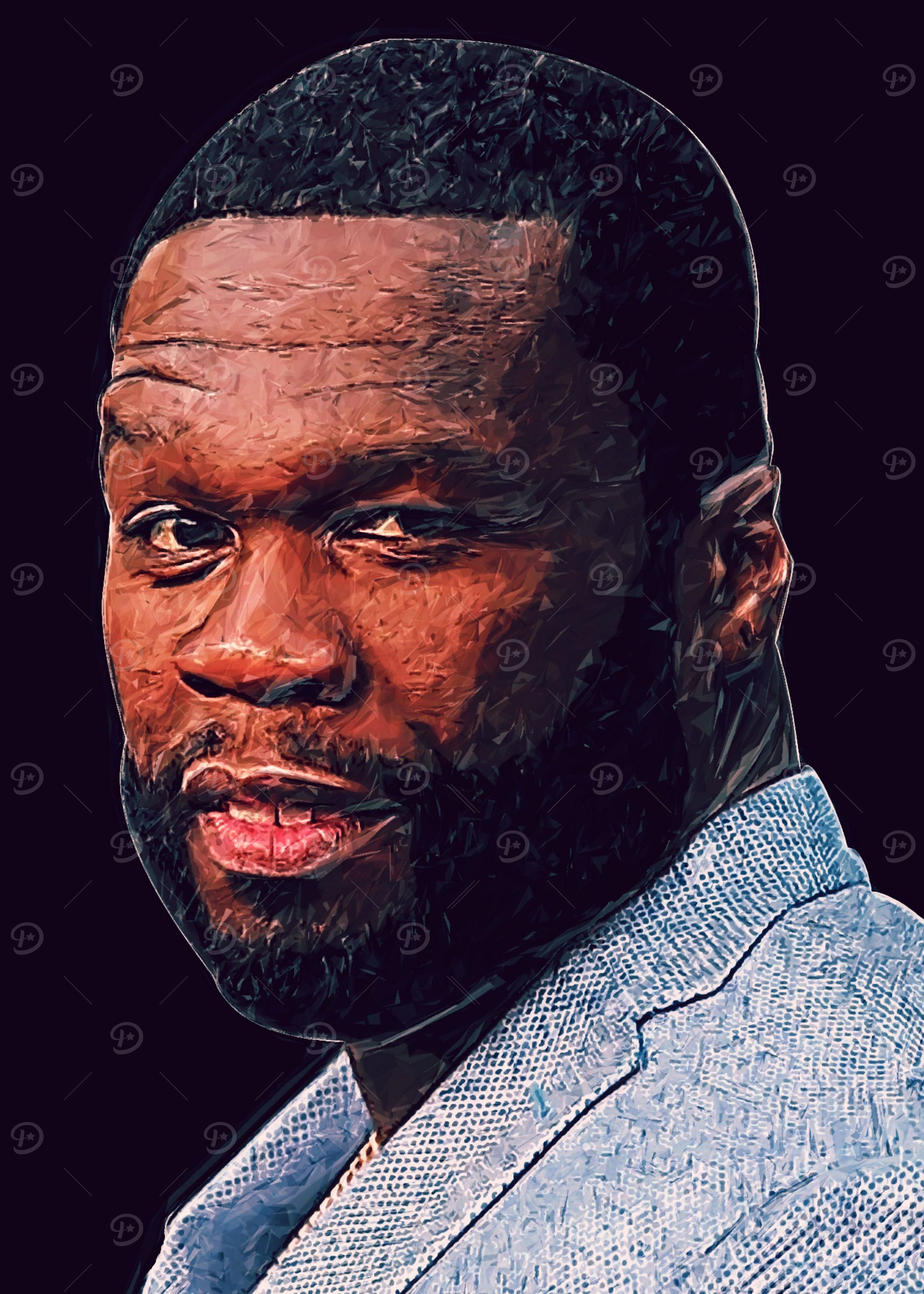 '50 Cent' Poster, picture, metal print, paint by SA KE | Displate