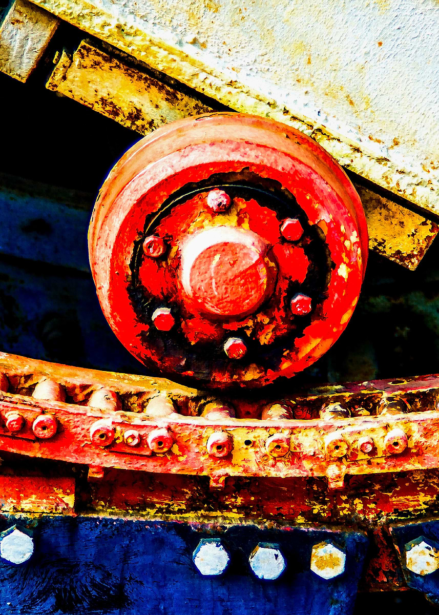 'Rotary Wheel Drive Details' Poster, picture, metal print, paint by Art ...