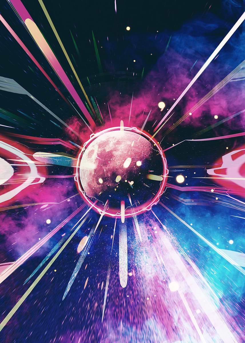 'Space Explosion' Poster, picture, metal print, paint by Emanuela ...