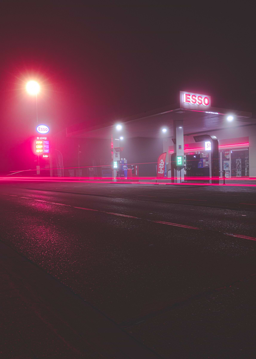 'Creepy gas station' Poster, picture, metal print, paint by Tom ...