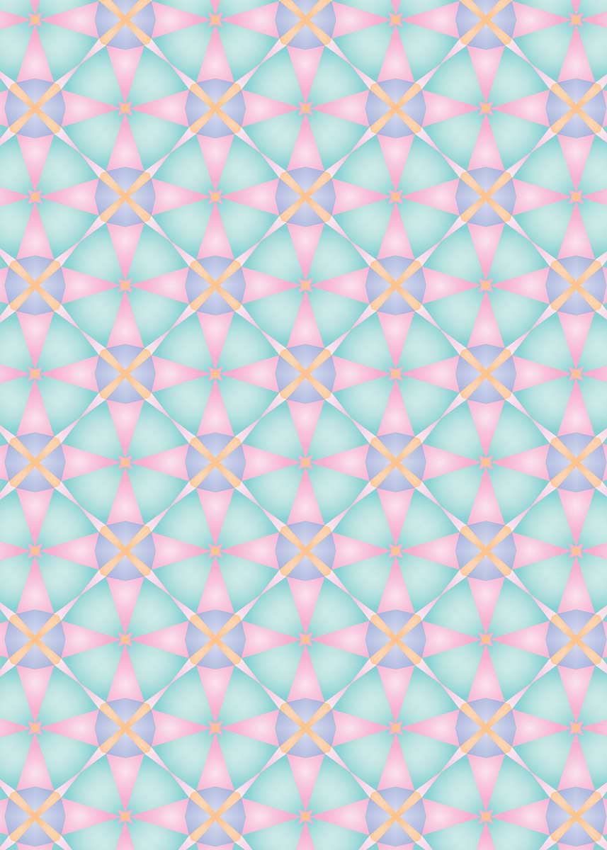'Pastel Retro Pattern 12' Poster, picture, metal print, paint by Aloke ...