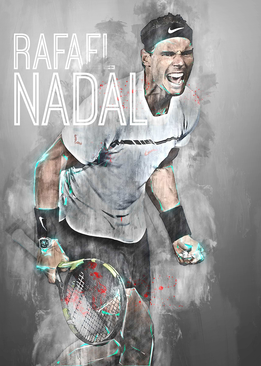'rafael nadal' Poster, picture, metal print, paint by Alternative ...