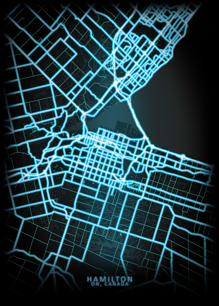 'Hamilton New Zealand City' Poster, picture, metal print, paint by City ...