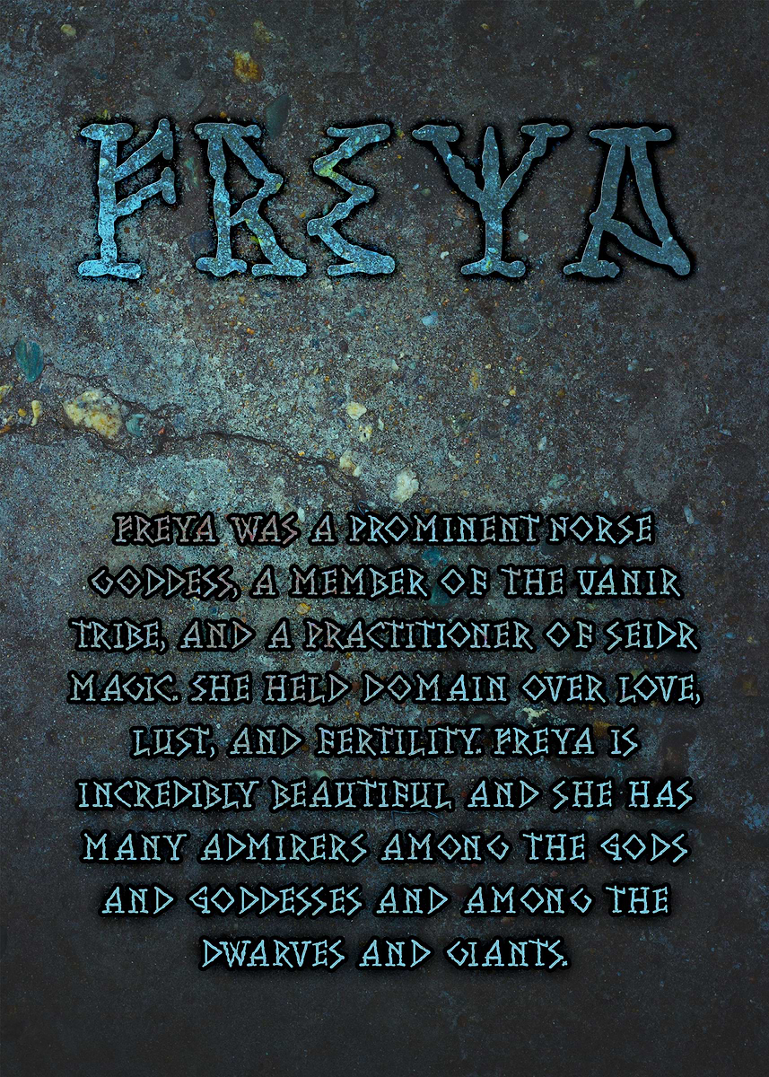 'Freya' Poster, picture, metal print, paint by Emily Pigou Art | Displate