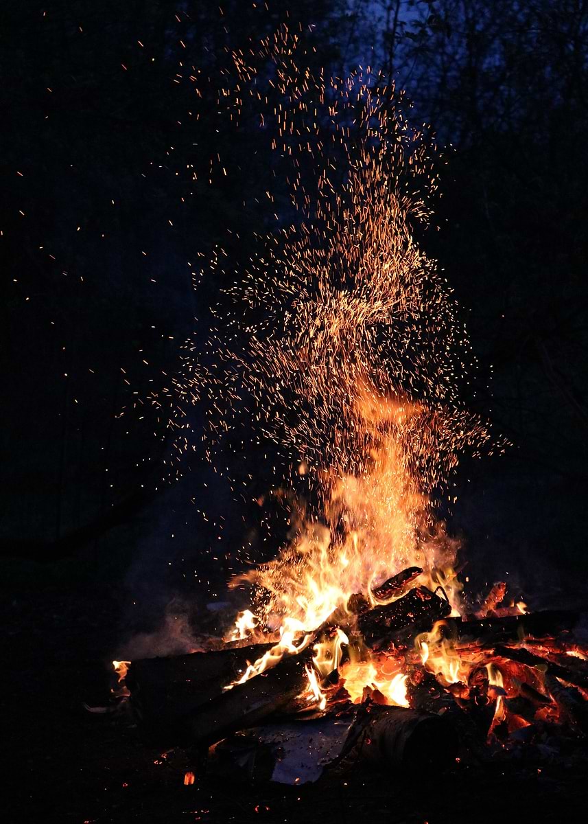 'black bonfire' Poster, picture, metal print, paint by DheYa Art | Displate