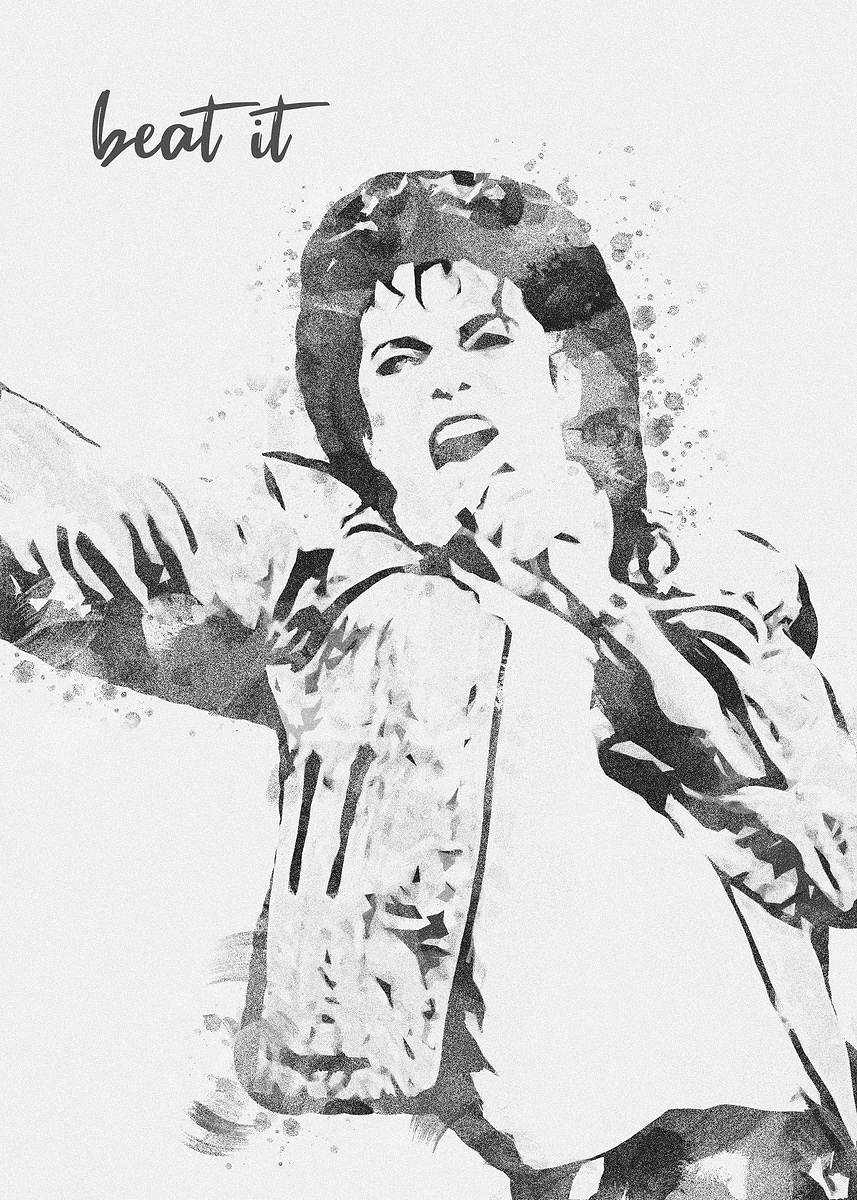 'Beat it' Poster, picture, metal print, paint by DK Artwork | Displate