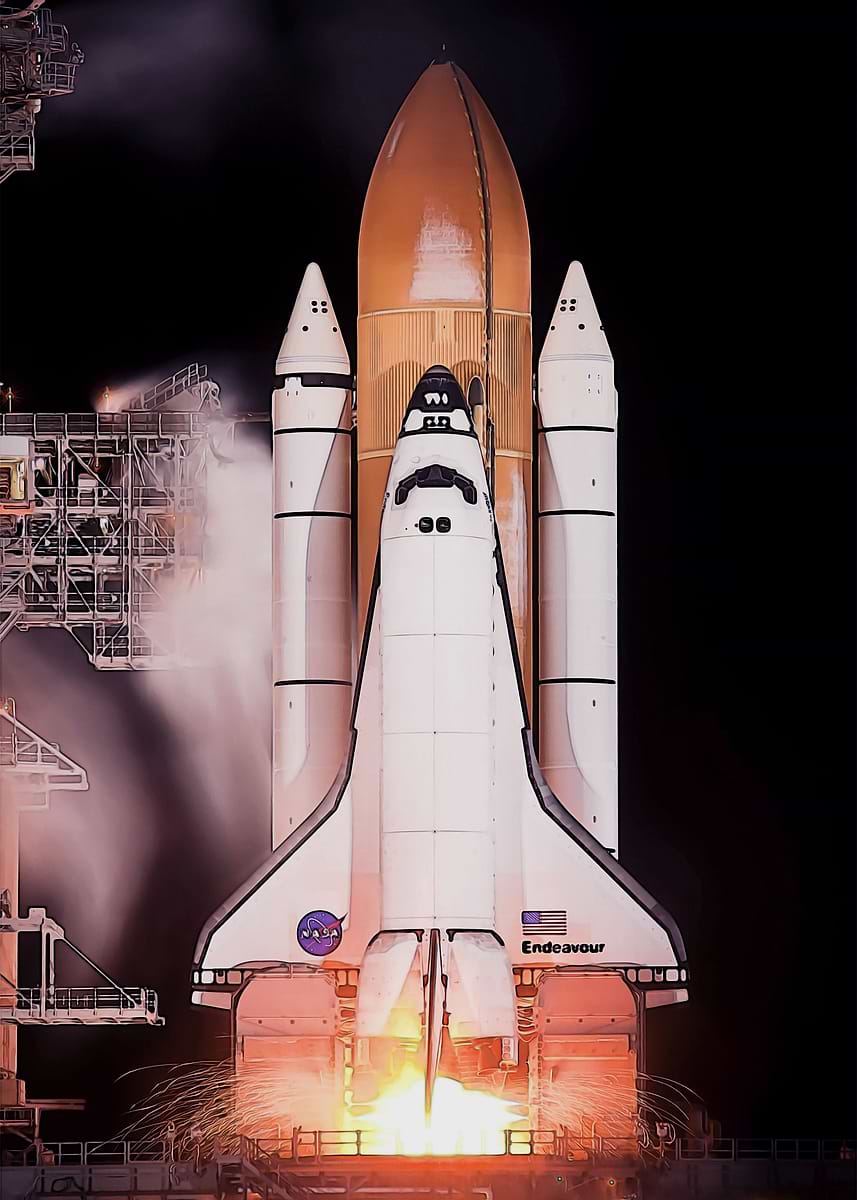 'Endeavor take off' Poster, picture, metal print, paint by Donma Art ...
