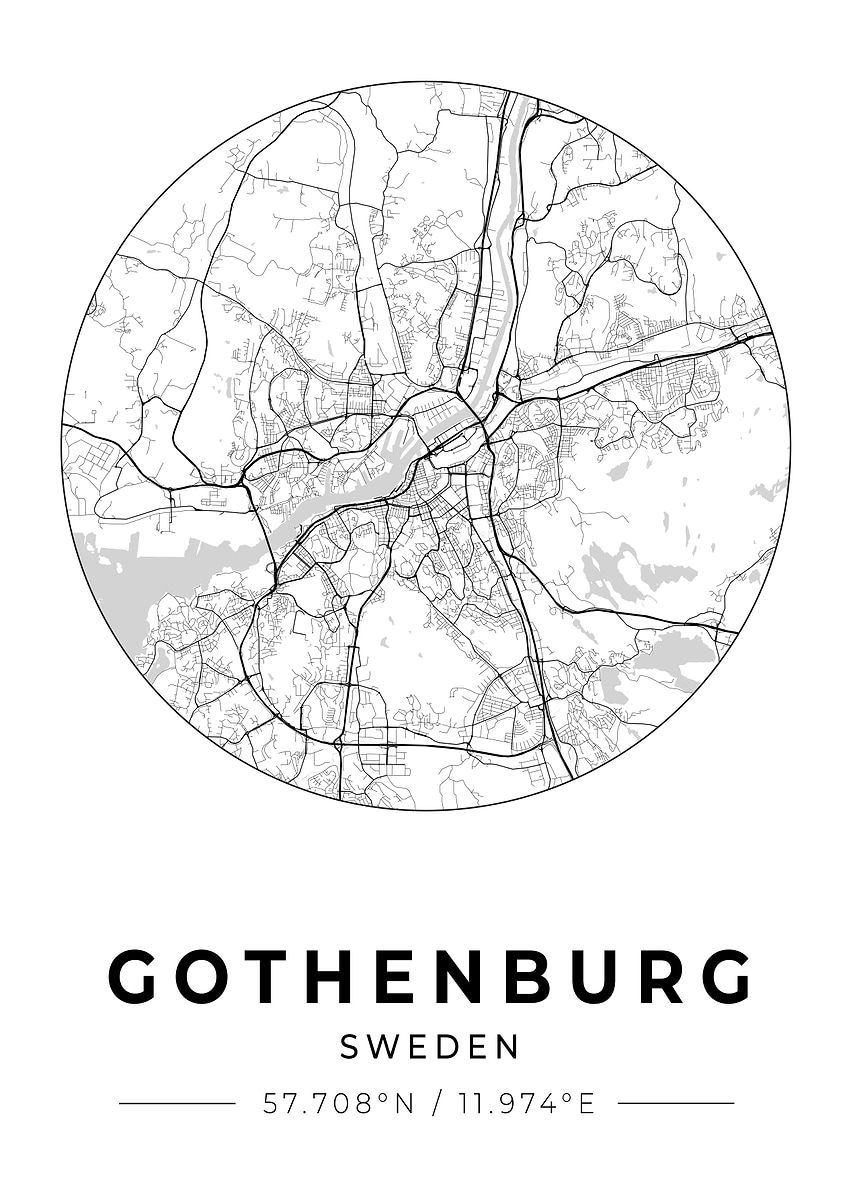 'Gothenburg Sweden' Poster, picture, metal print, paint by Conceptual ...
