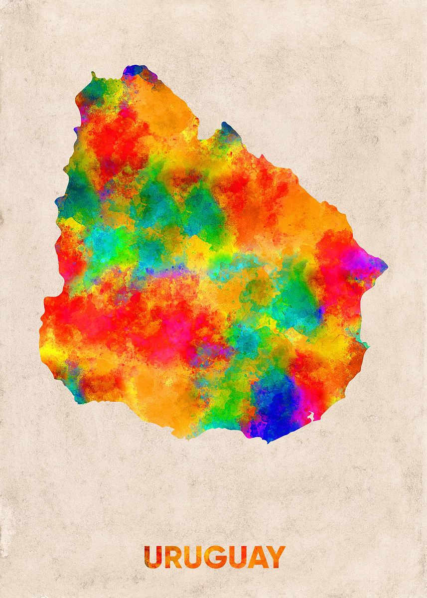 'uruguay' Poster, picture, metal print, paint by SplashDesign | Displate
