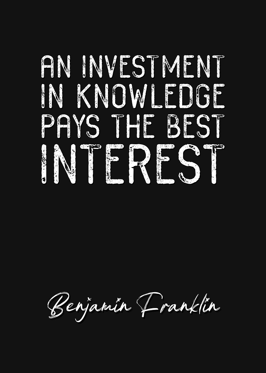 'Benjamin Franklin Quote 10' Poster, picture, metal print, paint by ...