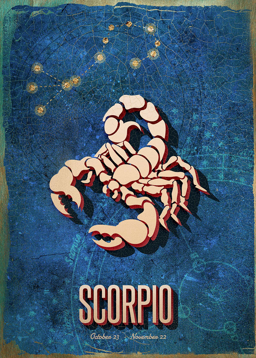 'SCORPIO' Poster, picture, metal print, paint by Studio Six | Displate