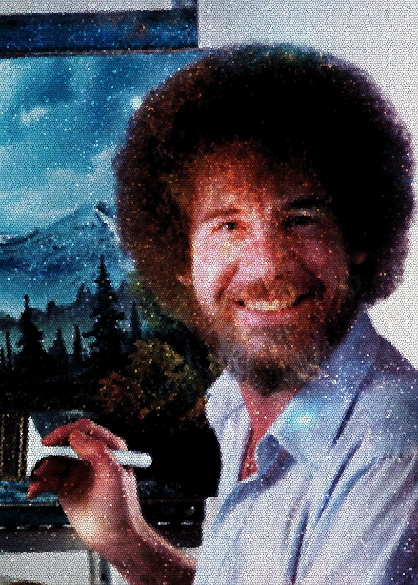'Bob Ross' Poster, picture, metal print, paint by Nikolaj Simić | Displate