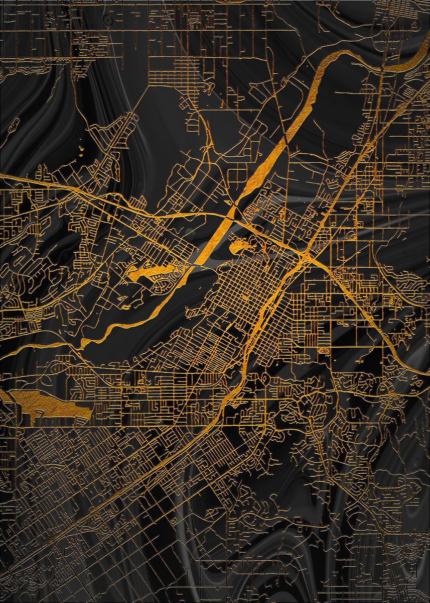 'Riverside United States' Poster, picture, metal print, paint by ...