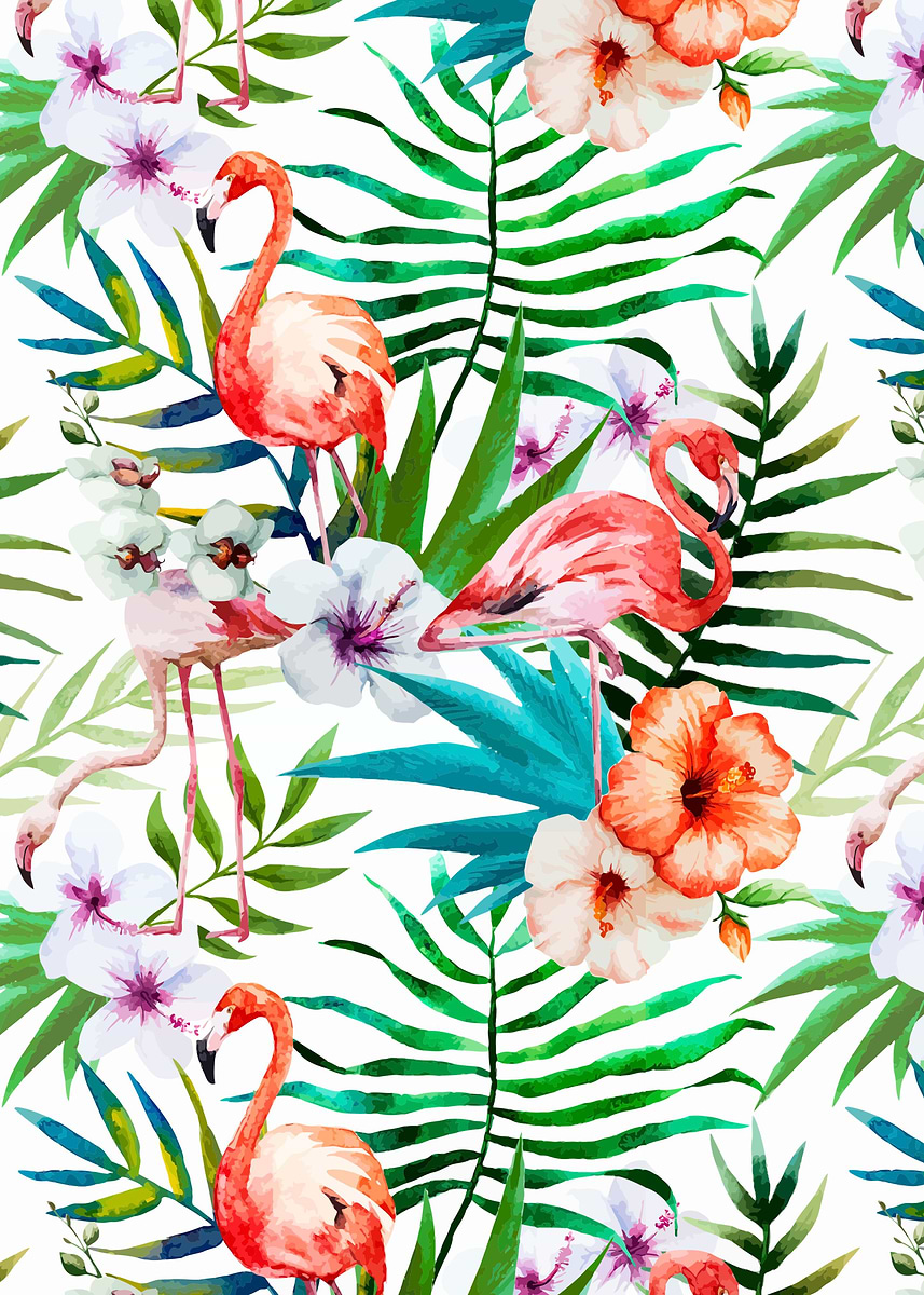 'Colorful Tropical Patt 02' Poster, picture, metal print, paint by ...