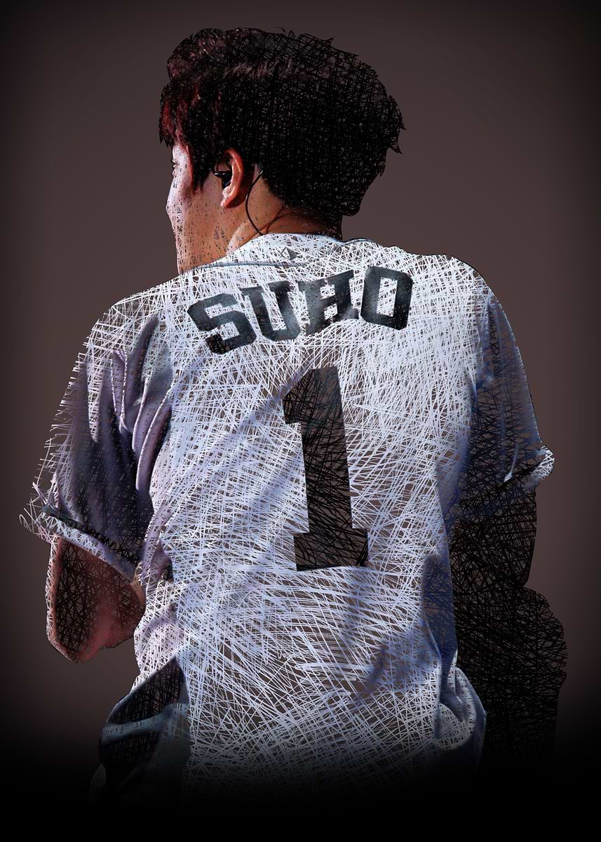 'Kim Joon myeon' Poster, picture, metal print, paint by Defi Saul ...