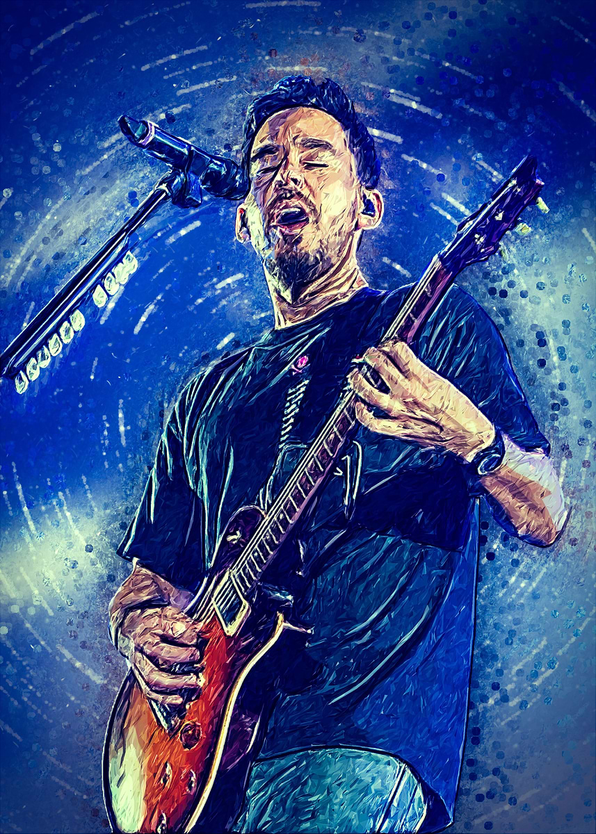 'Mike Shinoda' Poster, picture, metal print, paint by Masahiro Art ...