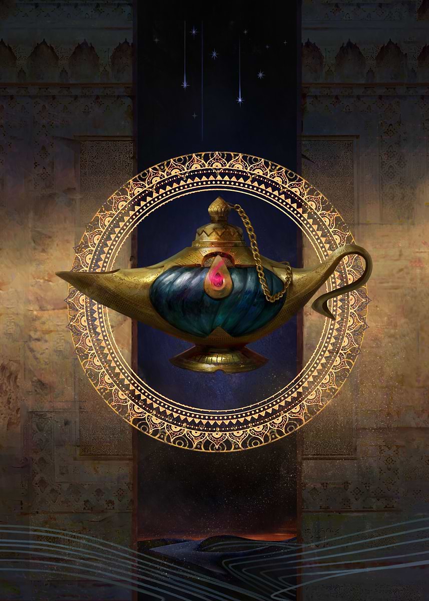 'Magic Lamp' Poster, picture, metal print, paint by GWENT | Displate