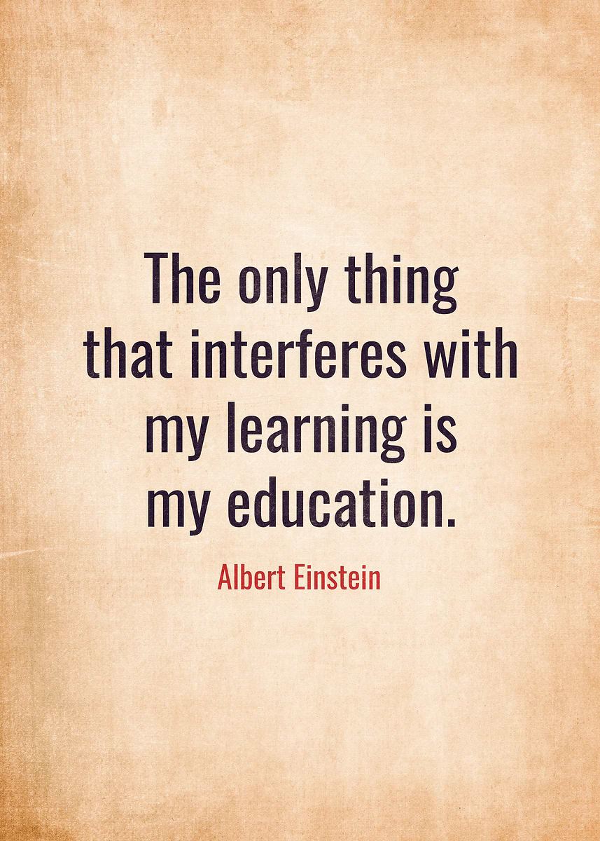 'Quotes Albert Einstein' Poster, picture, metal print, paint by Dicky ...