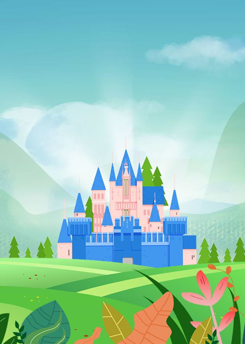 'Castle Palace Cartoon' Poster, picture, metal print, paint by Max Ronn ...