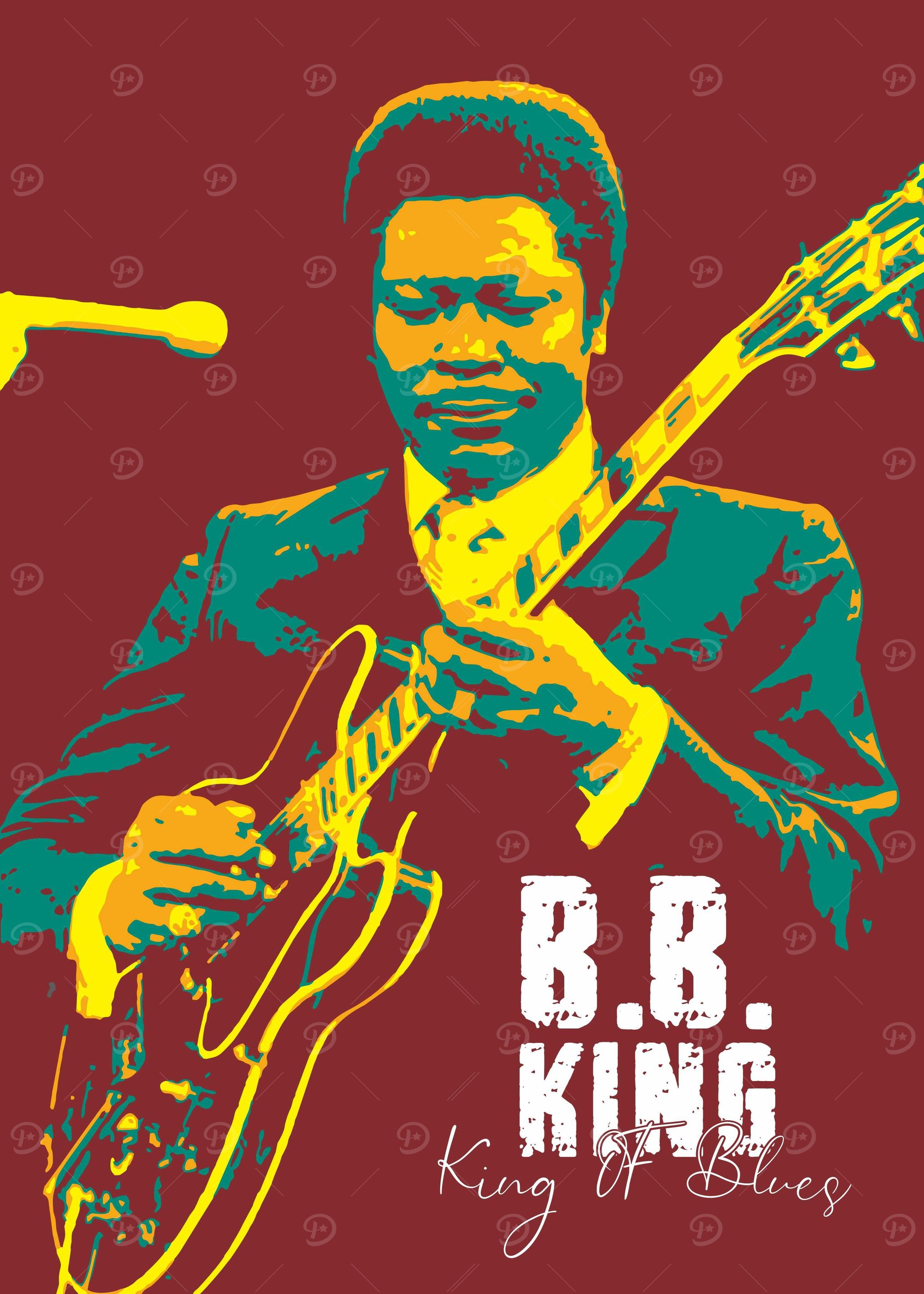 'BB King The King Of Blues' Poster, picture, metal print, paint by ...