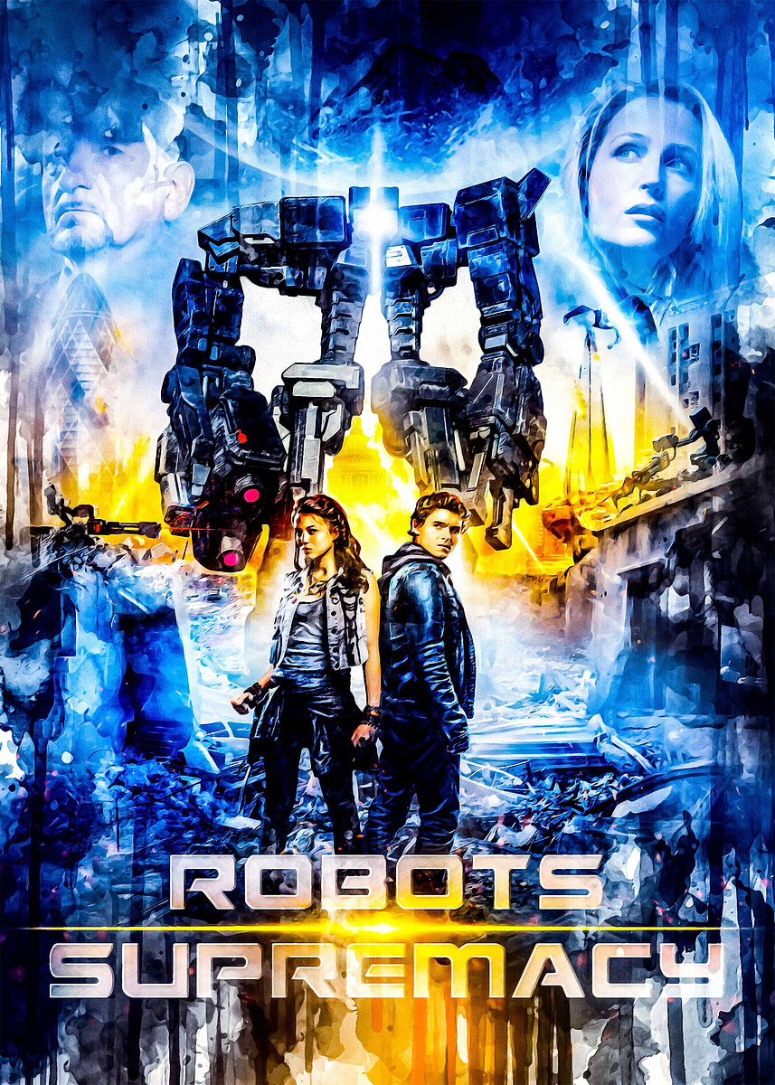 'Robot Overlords' Poster, picture, metal print, paint by Jeffery ...
