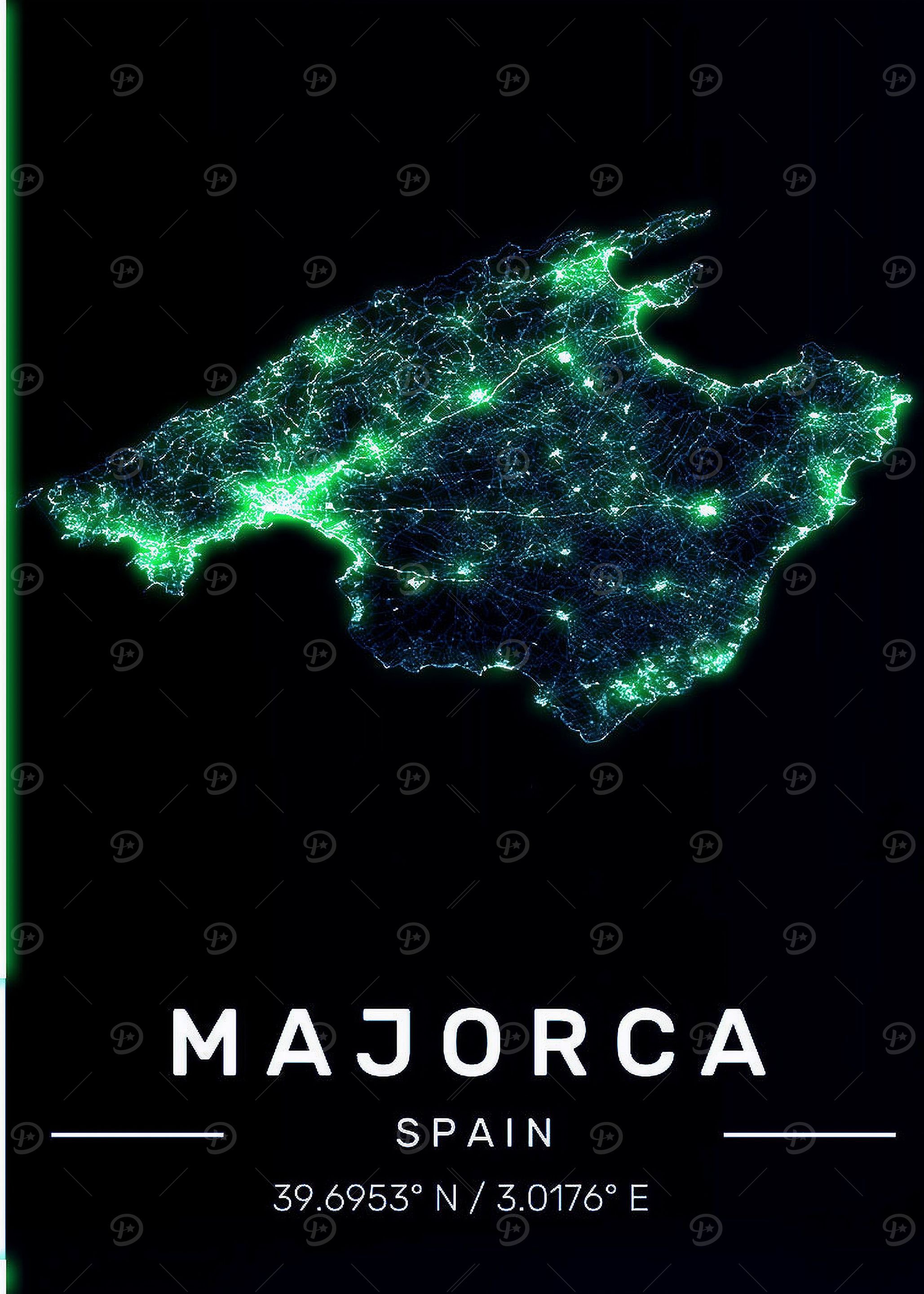 'Majorca' Poster, picture, metal print, paint by Laura Dulken | Displate