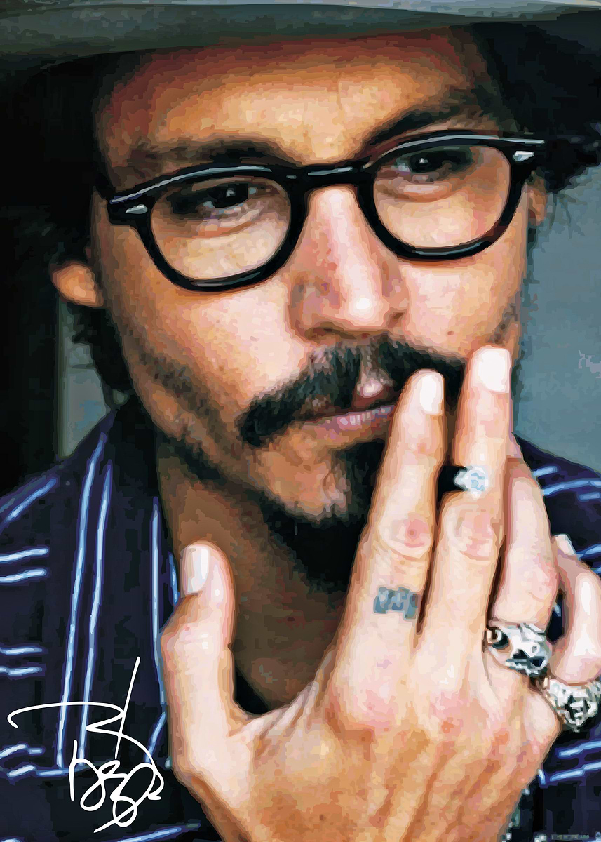 'Johnny Deep' Poster, picture, metal print, paint by Bintang Studio ...