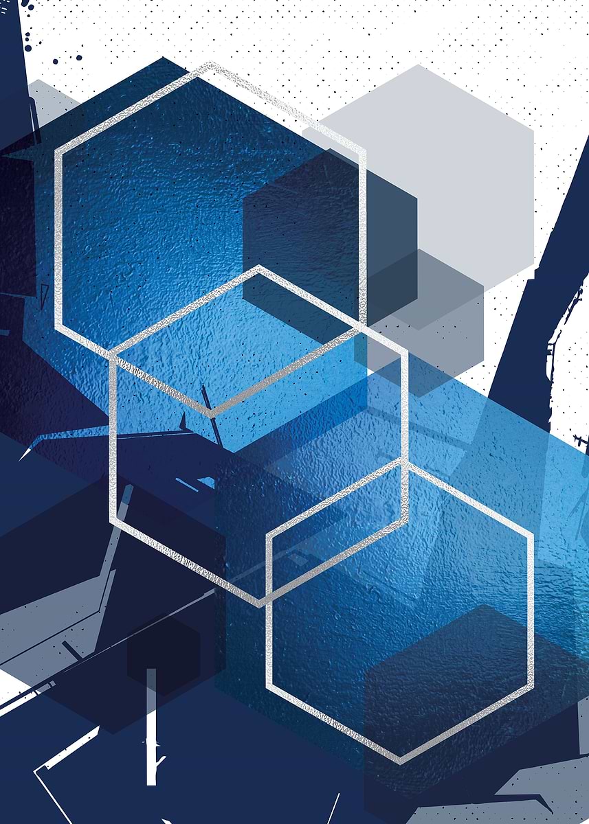 'Hexagonal Landscape 1' Poster, picture, metal print, paint by Urban ...