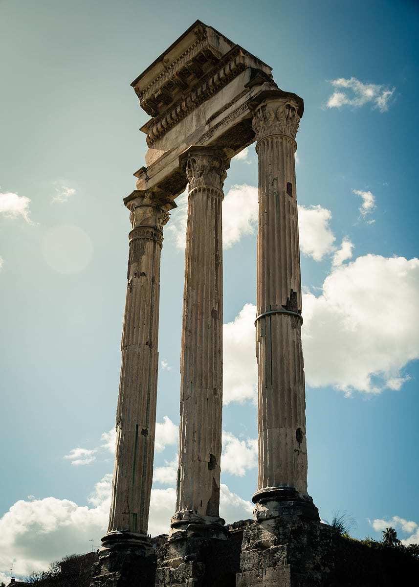 'Columns of Dioscuri' Poster, picture, metal print, paint by Marco ...
