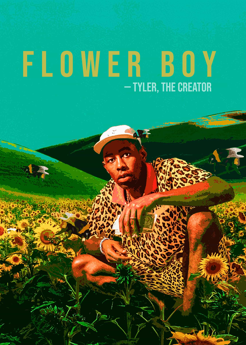 'flower boy' Poster, picture, metal print, paint by Taffy | Displate