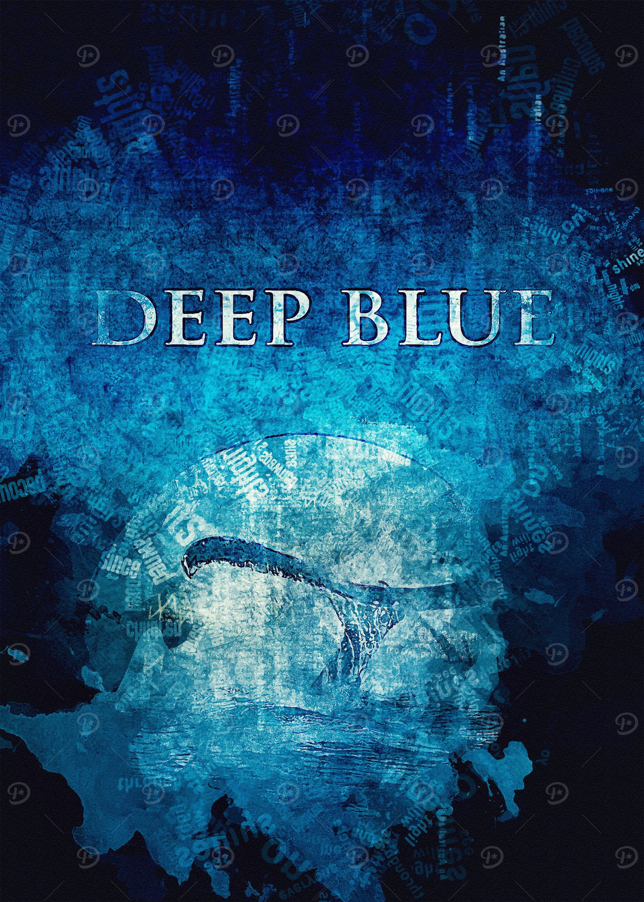 'Deep Blue ' Poster, picture, metal print, paint by Vivienne Raymond ...