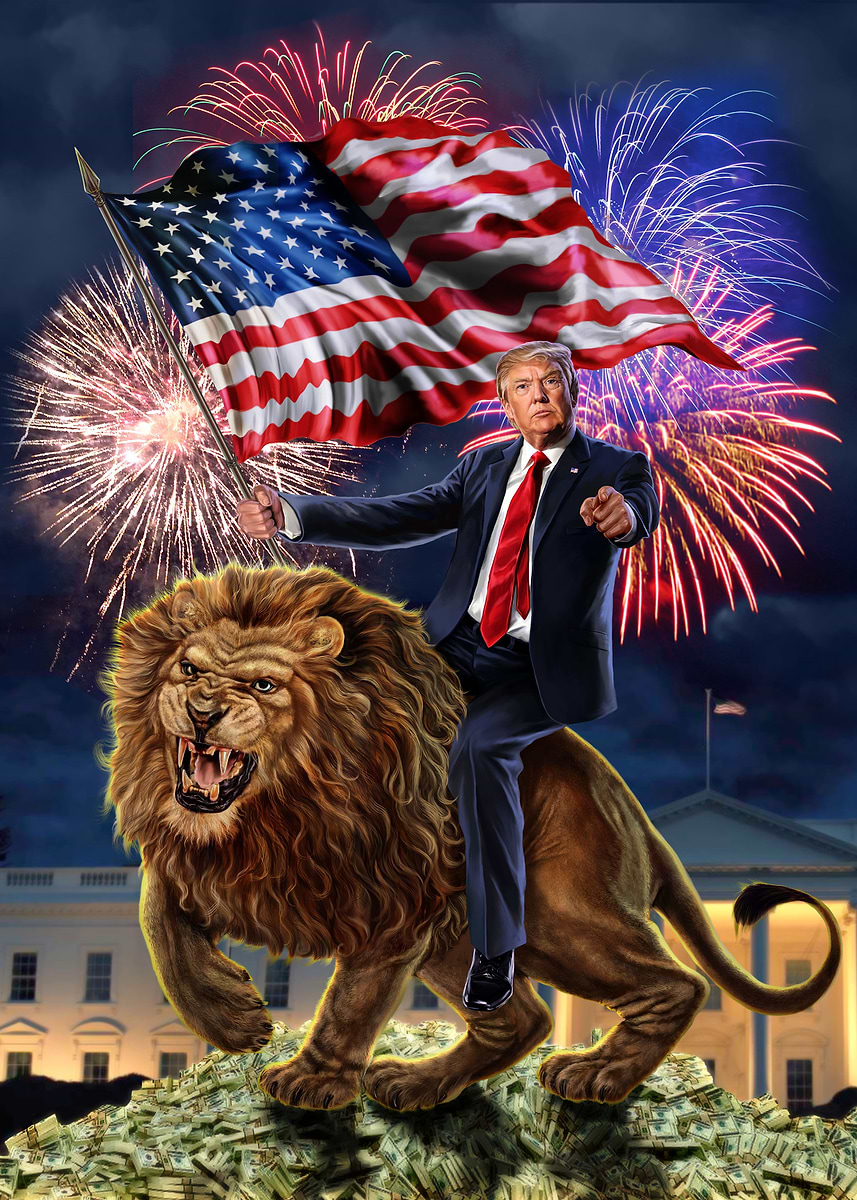 'USA President Donald Trump' Poster, picture, metal print, paint by ...