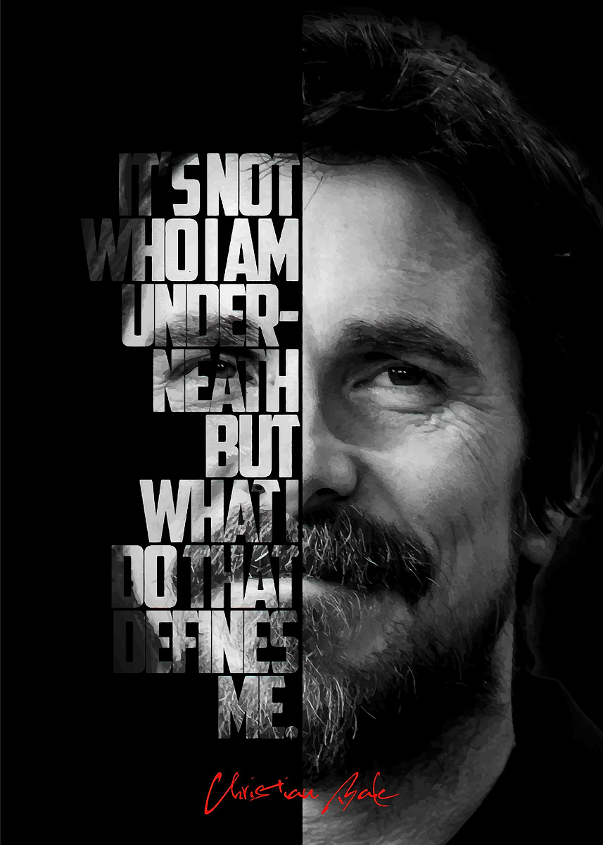 'Christian Bale' Poster, picture, metal print, paint by BnWDesigner ...