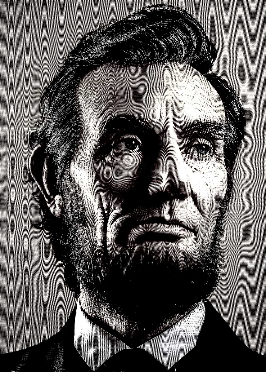 'ABRAHAM ETCHED' Poster, picture, metal print, paint by Studio Six ...