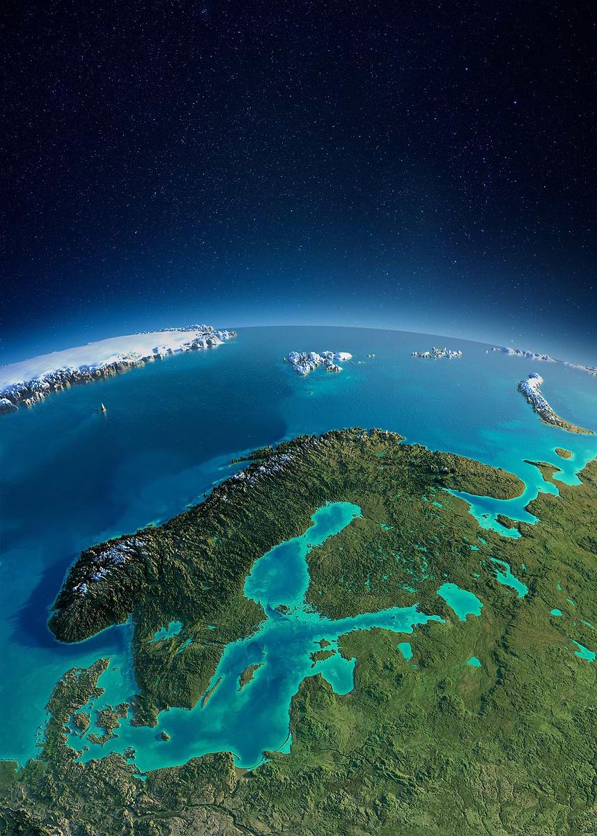 'Northern Europe' Poster, picture, metal print, paint by DOA | Displate