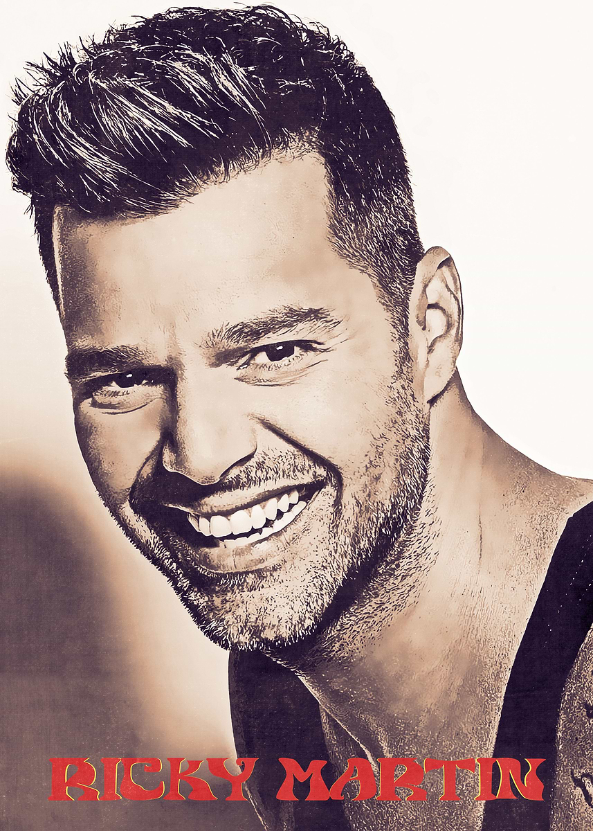 'Ricky Martin' Poster, picture, metal print, paint by Anxhela Sufa ...