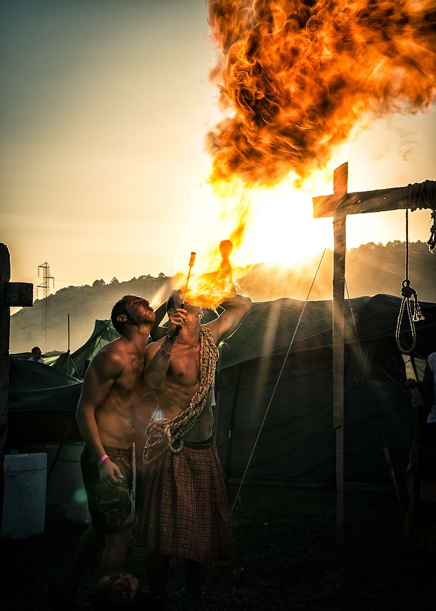 'Fire Eaters' Poster, picture, metal print, paint by Marco Moroni ...